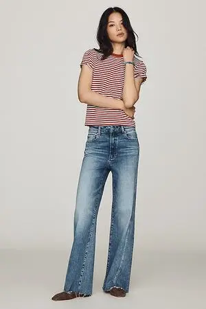 Paige Anessa Twist-out High-rise Wide-leg Jeans