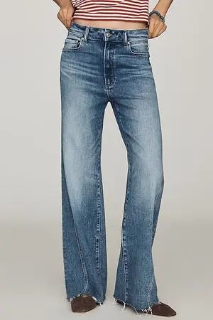 Paige Anessa Twist-out High-rise Wide-leg Jeans