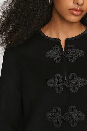 Rixo Embroidered Fringe Jacket