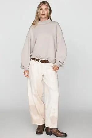 AGOLDE Jenng 100% Cotton Mock-neck Sweater