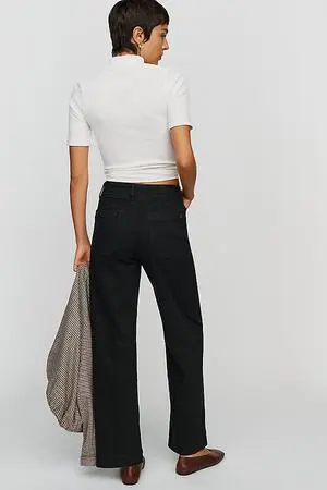 Maeve Colette High-rise Wide-leg Full-length Jeans
