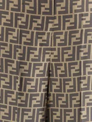 Fendi Monogram Silk Palazzo Pants
