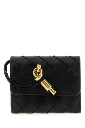 Bottega Veneta Leather Andiamo Wallet - Black