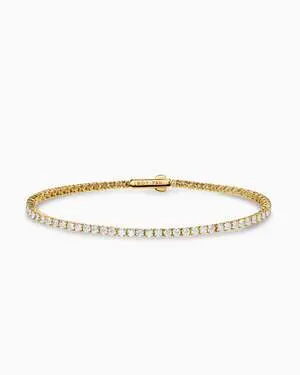 David Yurman Mini Tennis Bracelet In Gold With Diamonds - Diamond