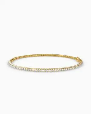 David Yurman Micro Pavé Bracelet In 18k Yellow Gold With Diamonds