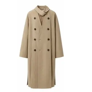 FRONT ROW SHOP Crease-resistant Oversized Trench Coat