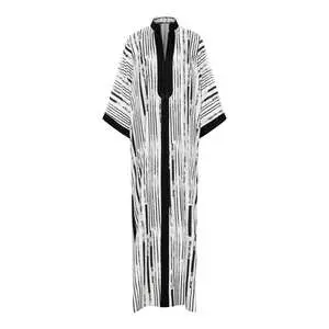 BELYED HANDCRAFT Eclipse Crepe Silk Kaftan - Black