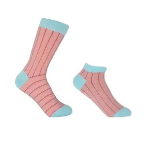 PEPER HAROW - MADE IN ENGLAND Dash Luxury Crew & Trainer Women’s Socks Bundle - Pink