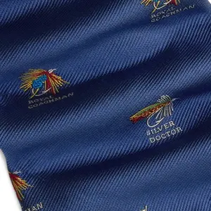 Ralph Lauren Fishing-lure Silk Repp Tie - Blue