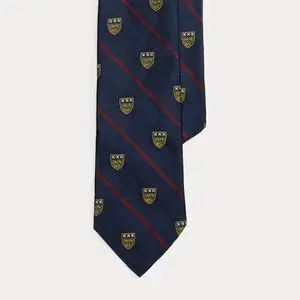 Ralph Lauren Graduate Striped Silk Repp Club Tie - Navy