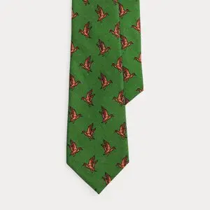 Ralph Lauren Duck-print Wool Challis Tie - Green