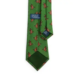 Ralph Lauren Duck-print Wool Challis Neck Tie - Green