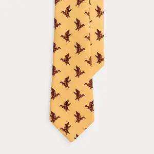 Ralph Lauren Duck-print Wool Challis Tie - Yellow