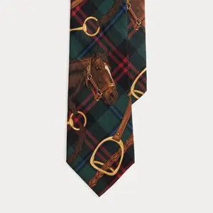 Ralph Lauren Graduate Equestrian-plaid Silk Tie - Multi
