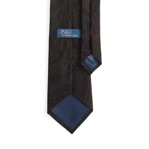 Ralph Lauren Graduate Paisley Wool Challis Tie - Purple Multi
