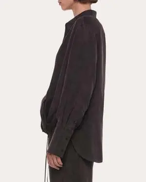 Helmut Lang Fluid Microsuede Drape Shirt