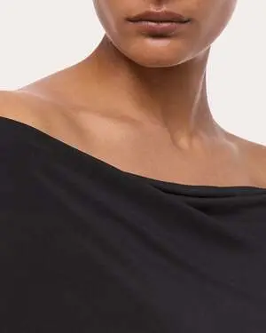 Helmut Lang Jersey Long-sleeve Cowl Neck Top