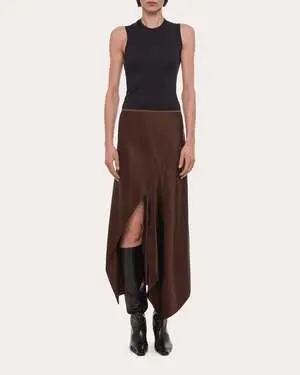 Helmut Lang Silk Handkerchief Slip Skirt