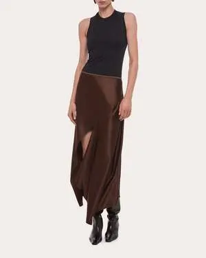 Helmut Lang Silk Handkerchief Slip Skirt