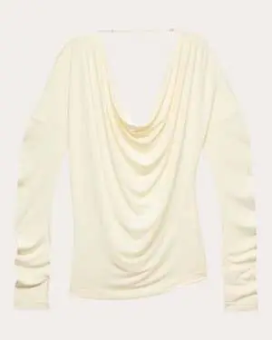Helmut Lang Jersey Long-sleeve Cowl Neck Top