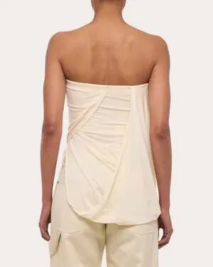 Helmut Lang Stretch Jersey Twisted Tube Top