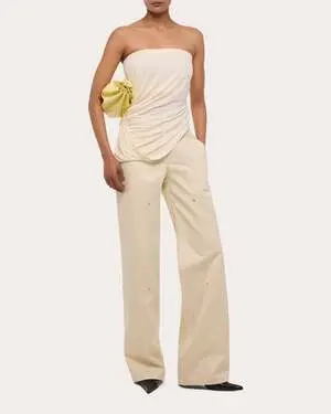 Helmut Lang Stretch Jersey Twisted Tube Top