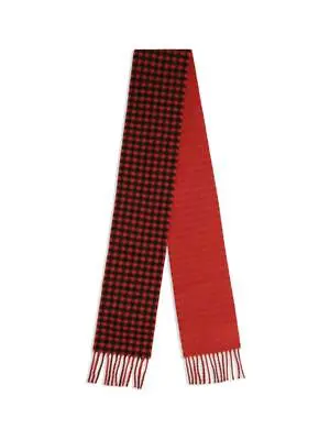 AMI Paris De Coeur Checked Wool Scarf