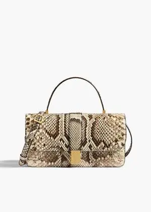 Khaite Blake Top Handle Bag In Python - Natural
