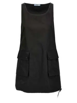 Prada Re-nylon Mini Dress - Black