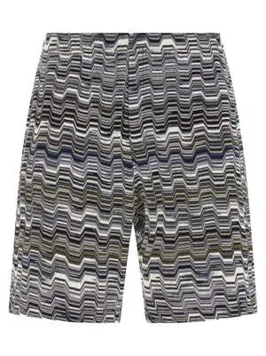 Missoni Irregular Zigzag Bermuda Shorts - Green