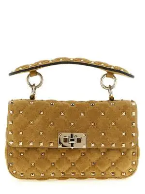 Valentino Garavani Rockstud Spike Small Shoulder Bag - Cream