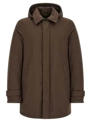 Herno Detachable Hood Parka - Brown