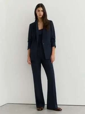 REISS Gabi Petite Flared Suit Trousers