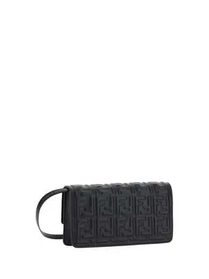 Fendi Matisse Chain Wallet - Black