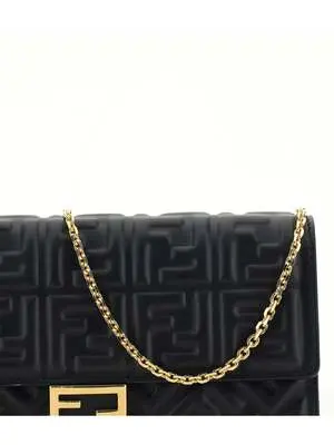 Fendi Matisse Chain Wallet - Black