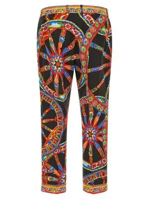Dolce & Gabbana Carretto Print Cotton Trousers