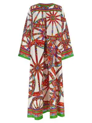 Dolce & Gabbana Carretto Print Silk Twill Kaftan