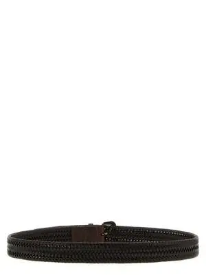 Brunello Cucinelli Stretch Leather Braided Belt
