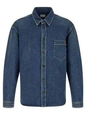 Saint Laurent Cassandre' Denim Shirt - Blue