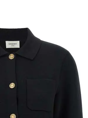Saint Laurent Cassandre' Medallion Cardigan