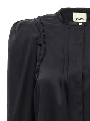 Isabel Marant Étoile Joanea Silk Blend Embroidered Shirt