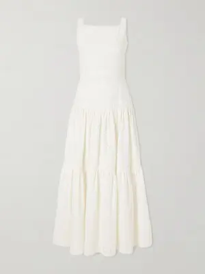 AGUA BENDITA Abeja Playa Broderie Anglaise Cotton Maxi Dress