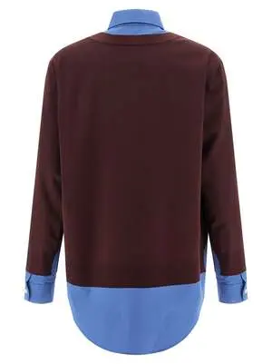 Miu Miu Poplin And Cashmere Shirt