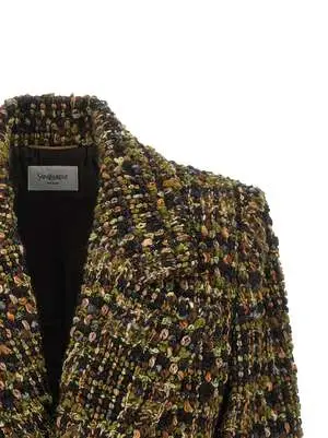 Saint Laurent Bouclé Tweed Blazer