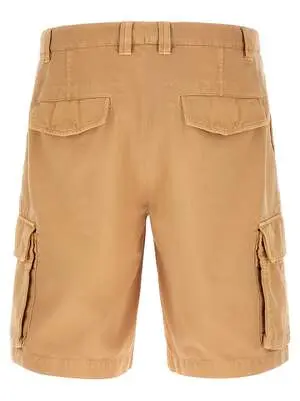 Brunello Cucinelli Cotton Cargo Bermuda Shorts - Cream