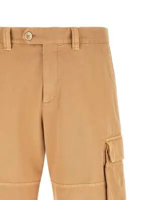 Brunello Cucinelli Cotton Cargo Bermuda Shorts - Cream