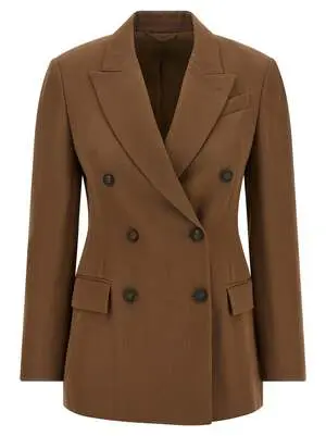 Brunello Cucinelli Double-breasted Blazer - Brown