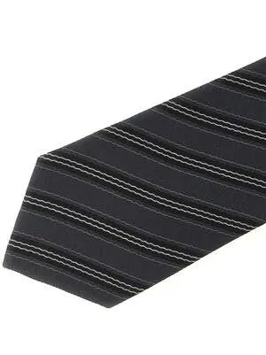 Saint Laurent Striped Tie - Gray