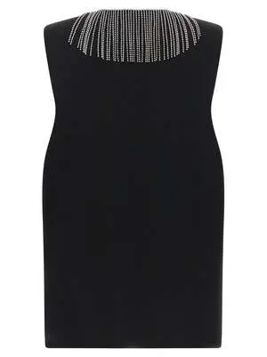 Sportmax Faglia Rhinestone Fringe Technical Cady Top