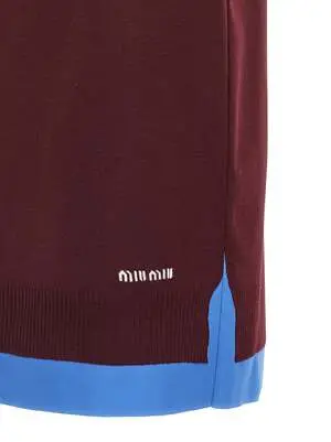 Miu Miu Double Layer Midi Skirt